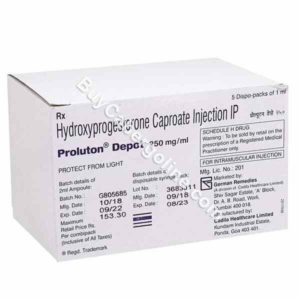 Proluton Depot 250mg (Hydroxyprogesterone Caproate) - Buy Cabergoline